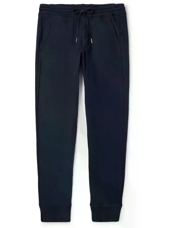 TOM FORD Tapered Garment-dyed Cotton-jersey Sweatpants