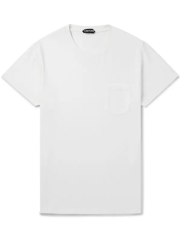 TOM FORD Slim-fit Cold-dyed Cotton T-shirt - White