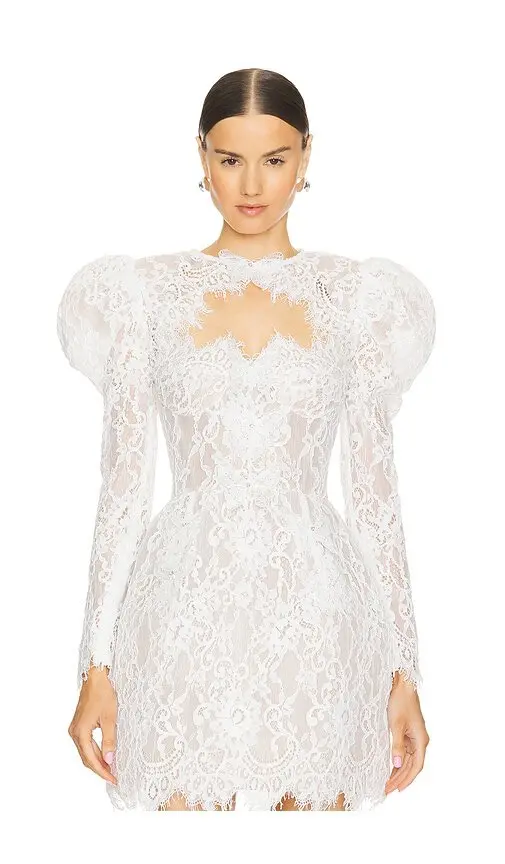 BRONX BANCO Colette Blanc Lace Bolero