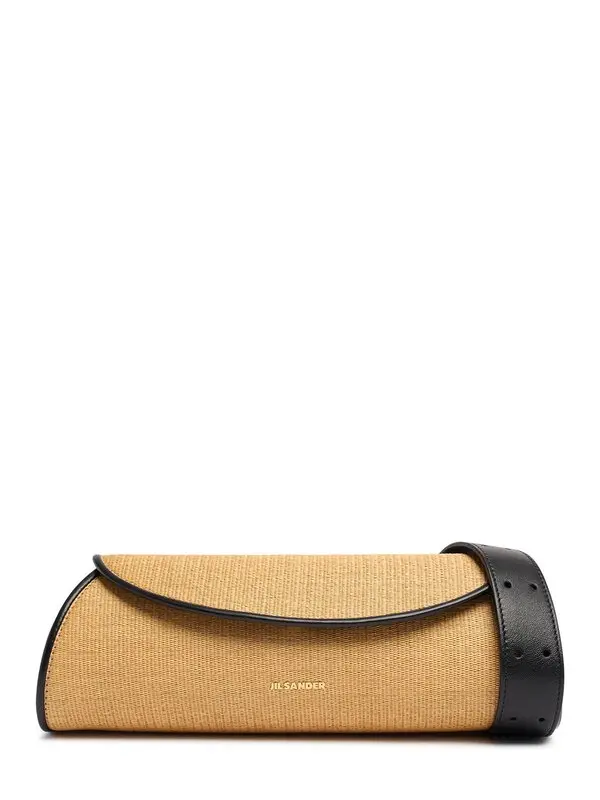 JIL SANDER Raffia Effect Shoulder Bag
