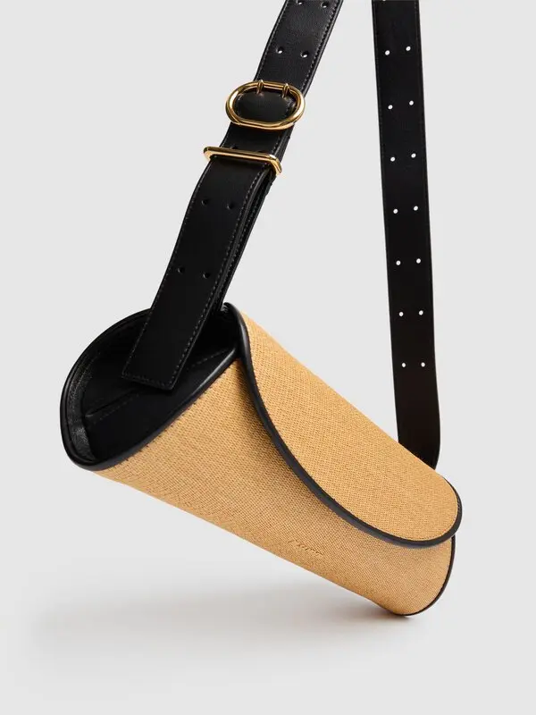 JIL SANDER Raffia Effect Shoulder Bag