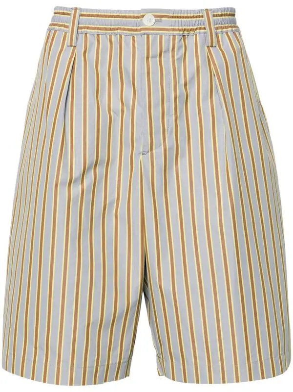 Marni Striped Bermuda Shorts - Blue