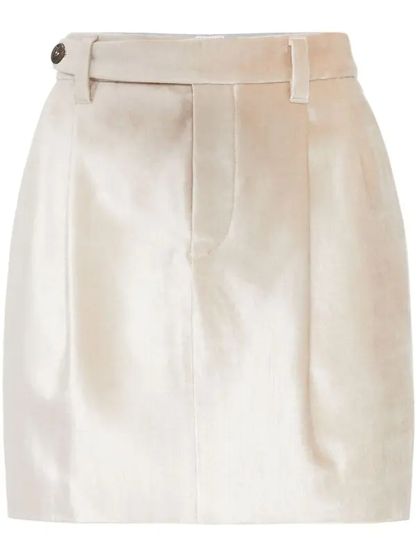 Brunello Cucinelli Tailored Miniskirt - Neutrals