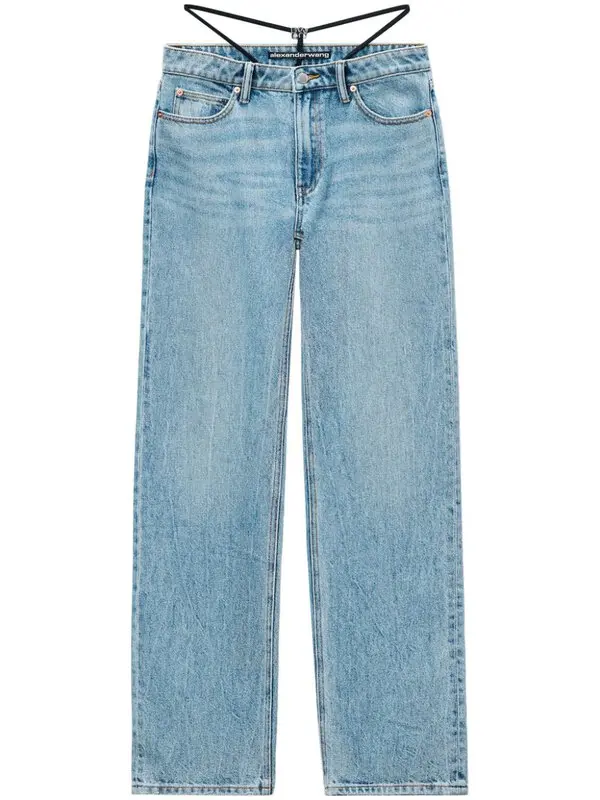 Alexander Wang Layered Straight-leg Jeans - Blue