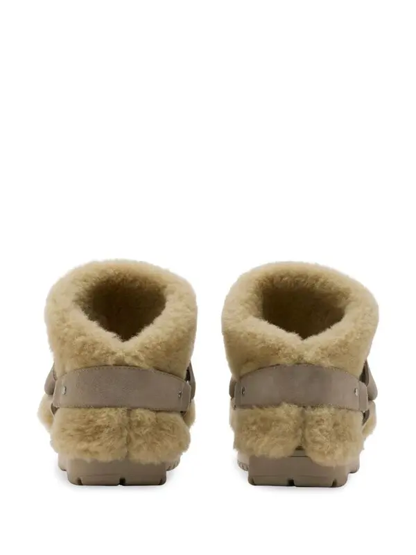 Burberry Buckle-detail Shearling Ankle Boots