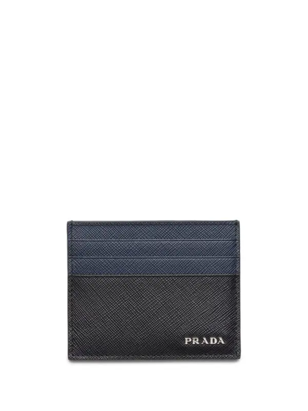 Prada Saffiano Leather Card Holder - Black
