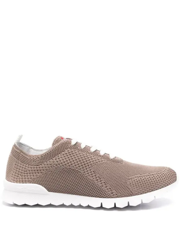 Kiton Logo-embroidered Knitted Sneakers - Brown