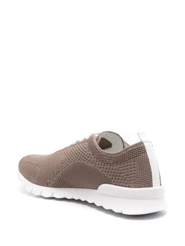 Kiton Logo-embroidered Knitted Sneakers - Brown