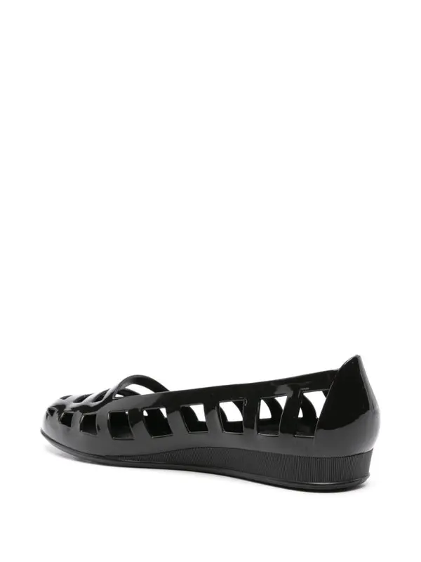 ANCIENT GREEK SANDALS Jelly Ballet Flats - Black