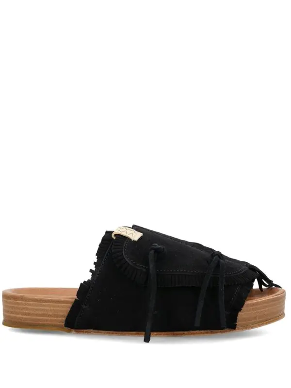 Visvim Christo Shaman Folk Suede Slides