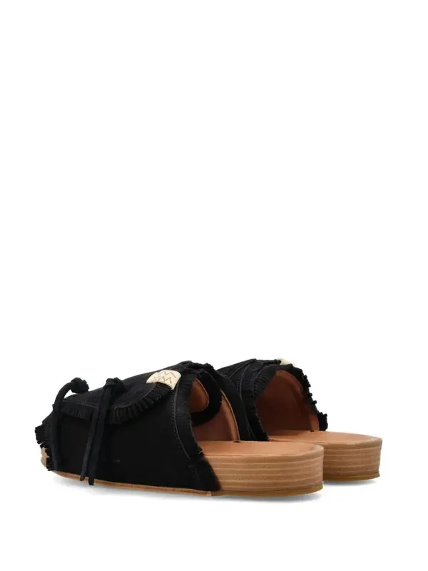 Visvim Christo Shaman Folk Suede Slides