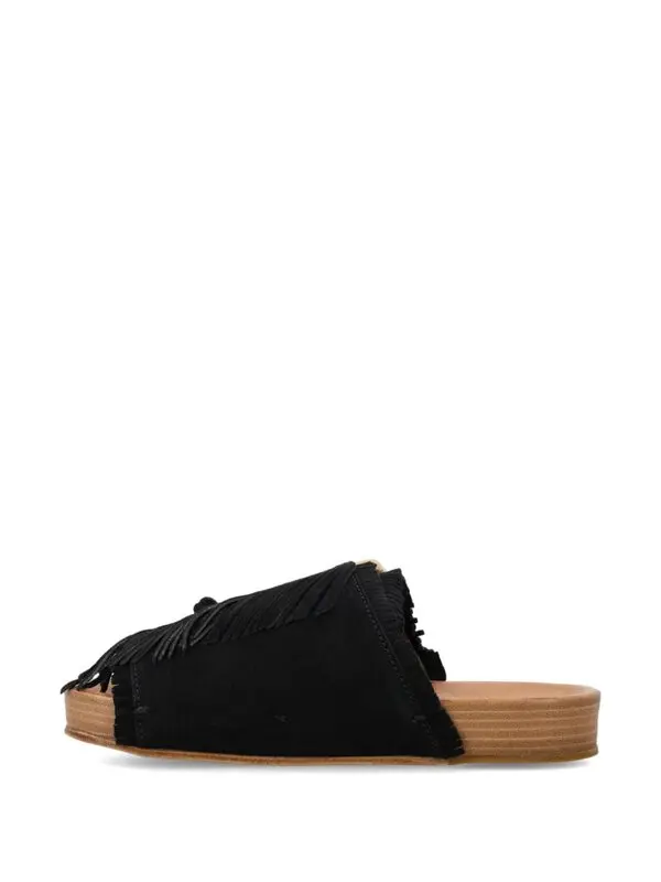Visvim Christo Shaman Folk Suede Slides
