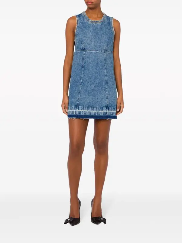 Moschino Appliquéd Denim Minidress