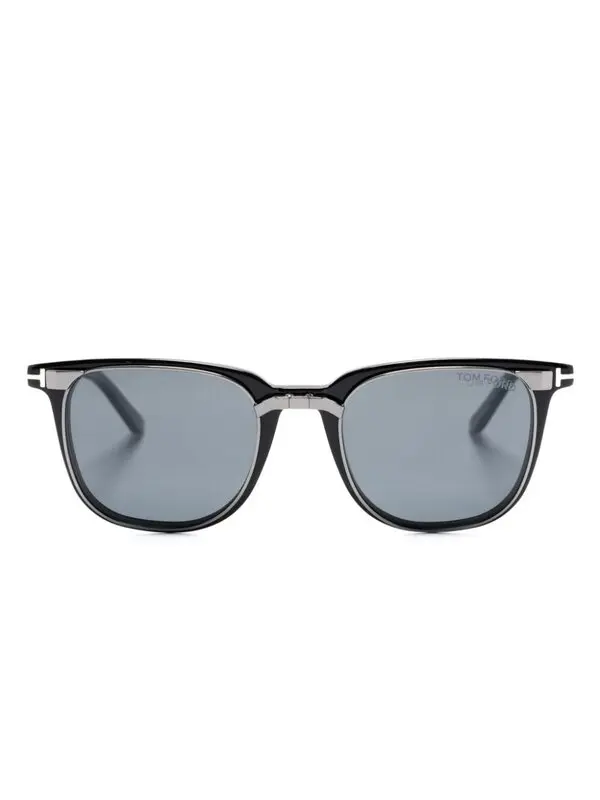 TOM FORD Clip Wayfarer-frame Sunglasses - Black