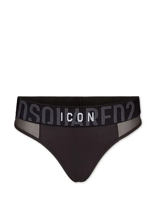 Dsquared2 Icon Mesh-panel Thong - Black