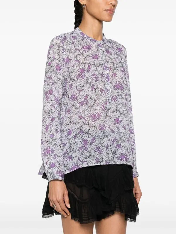 MARANT ETOILE Maria Abstract-print Blouse - White