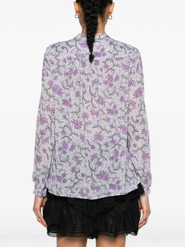 MARANT ETOILE Maria Abstract-print Blouse - White