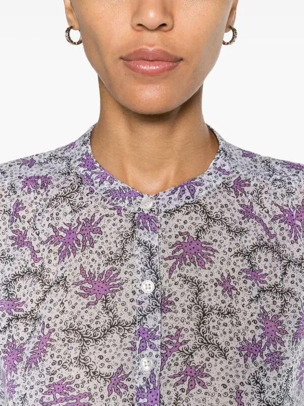 MARANT ETOILE Maria Abstract-print Blouse - White