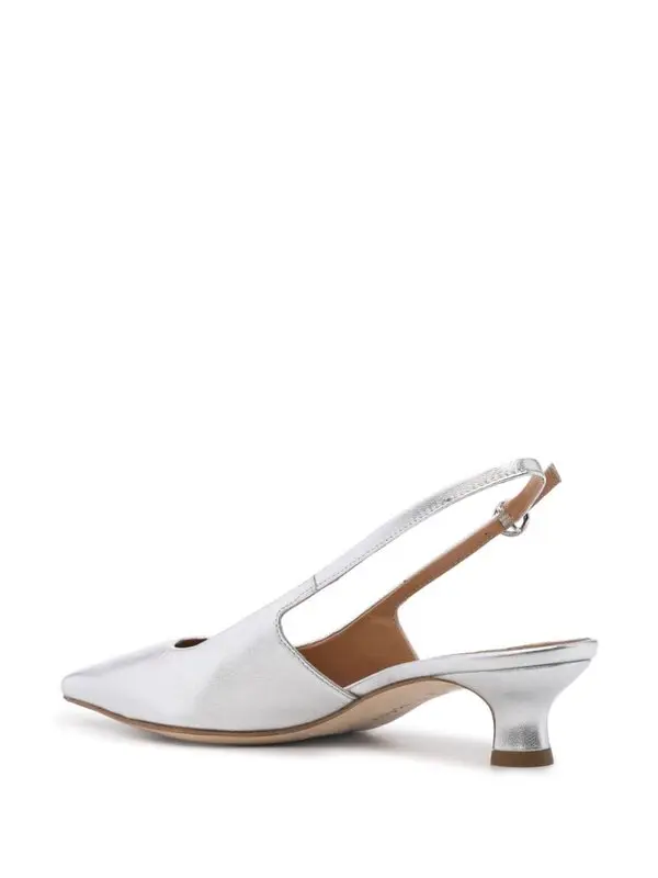 AeydĒ Catrina 35mm Metallic-leather Pumps - Grey