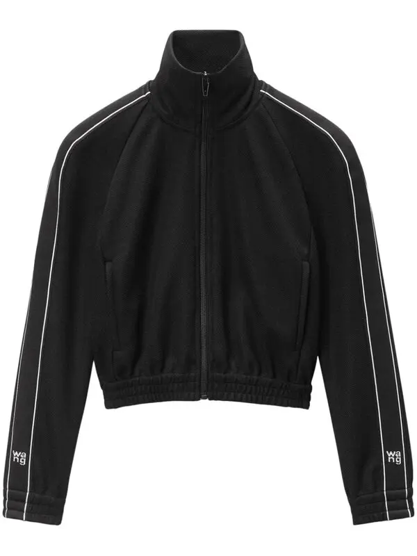 Alexander Wang Logo-tape Cropped Track Jacket