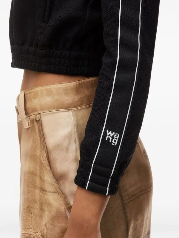 Alexander Wang Logo-tape Cropped Track Jacket