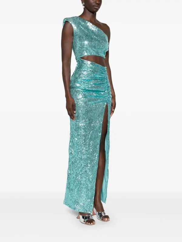 Amen Cut-out Sequined Maxi Dress