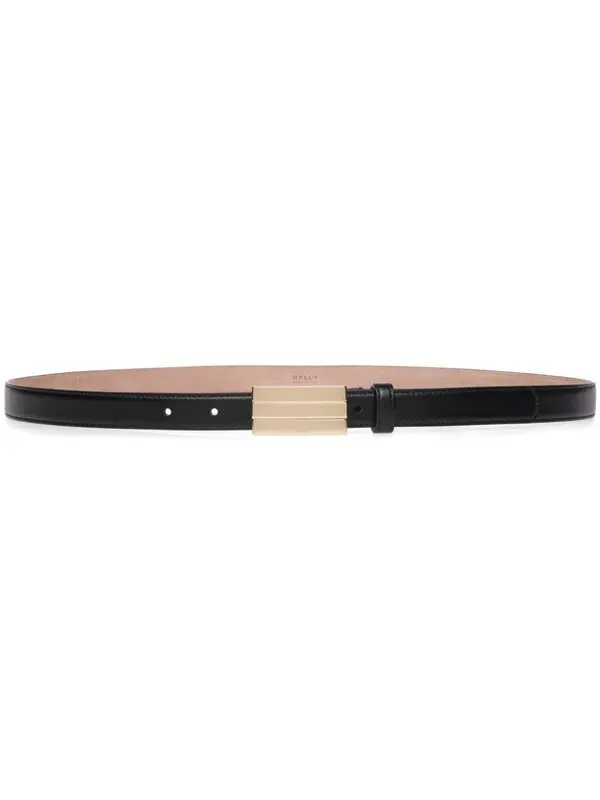 Bally Buckled Leather Belt - Black