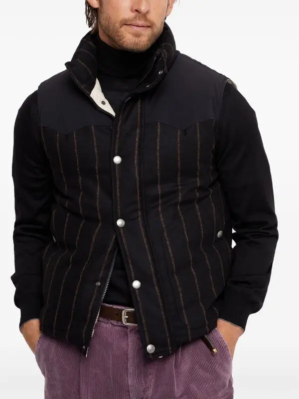 Brunello Cucinelli Striped Wool-blend Gilet