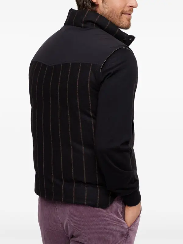 Brunello Cucinelli Striped Wool-blend Gilet