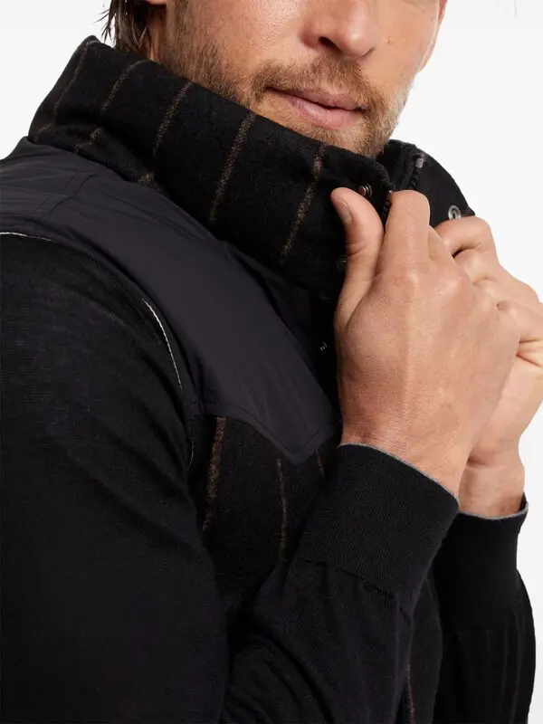 Brunello Cucinelli Striped Wool-blend Gilet