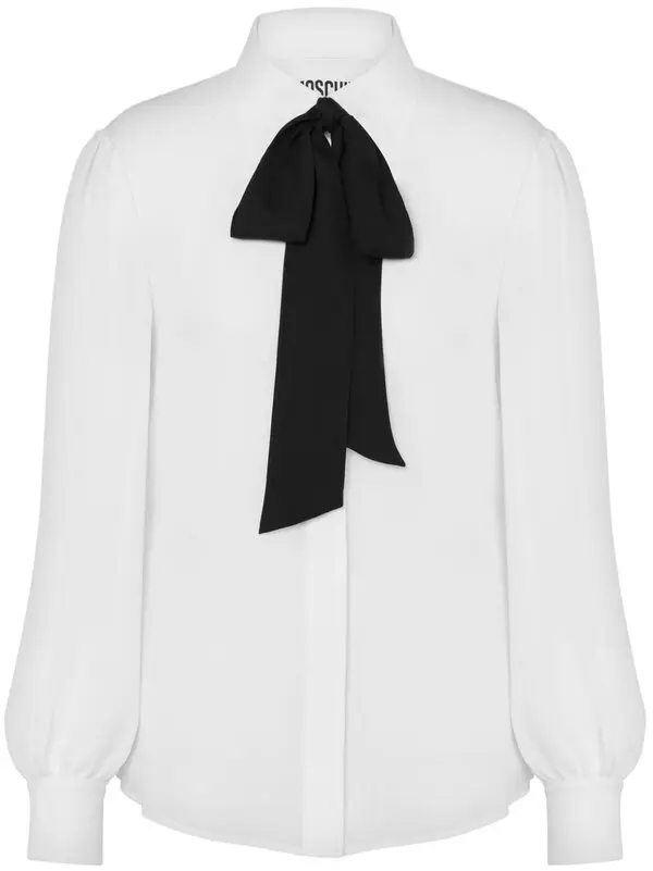 Moschino Pussy Bow Silk Blouse