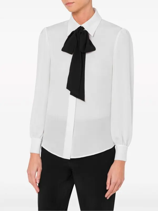 Moschino Pussy Bow Silk Blouse
