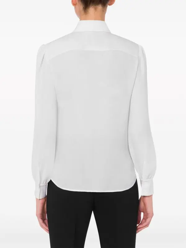 Moschino Pussy Bow Silk Blouse