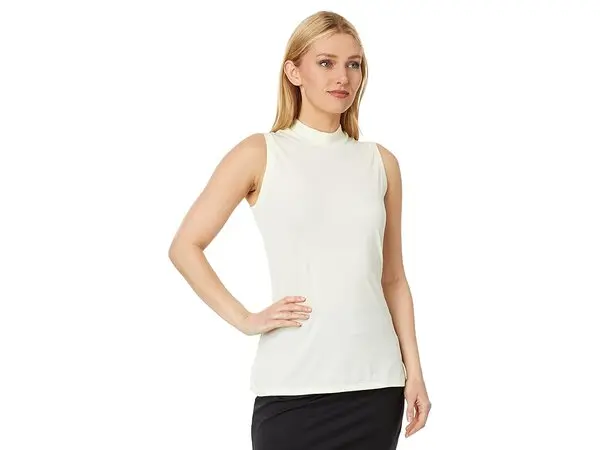 Adidas Ultimate365 Mock Sleeveless Polo - Bone