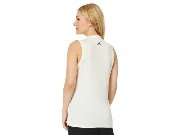 Adidas Ultimate365 Mock Sleeveless Polo - Bone