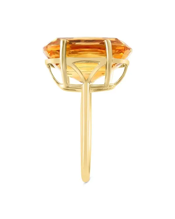 Bloomingdale'S 14k Yellow Gold Citrine Statement Ring - Orange/gold