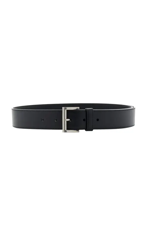 Prada Long Leather Belt - Black