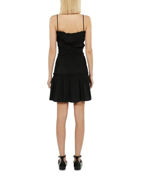 The Kooples Shirred Mini Dress In Black - 51% Off | Editorialist