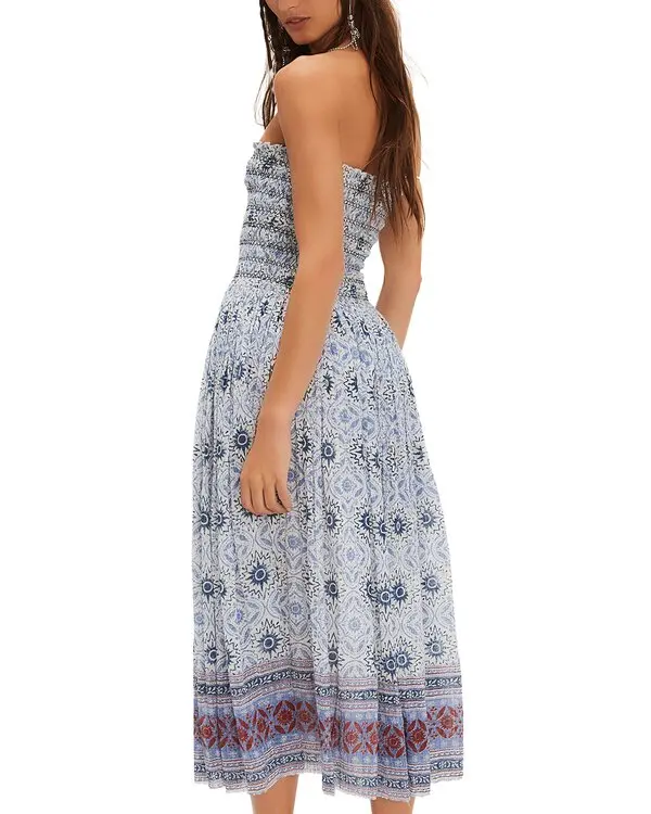 Free People Ravenna Printed Maxi Skirt - Bluebird