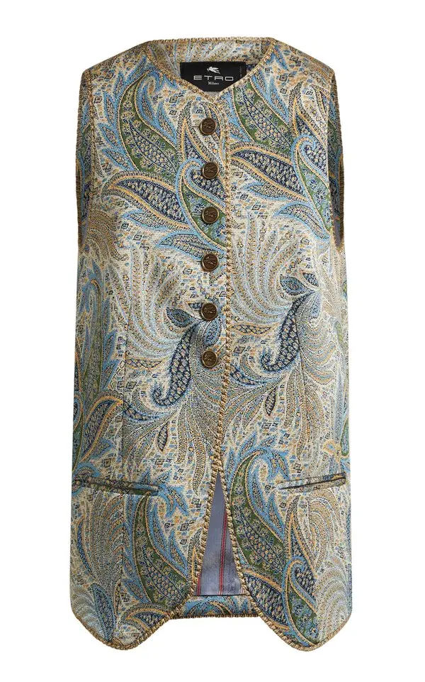 Etro Printed Cotton-blend Vest