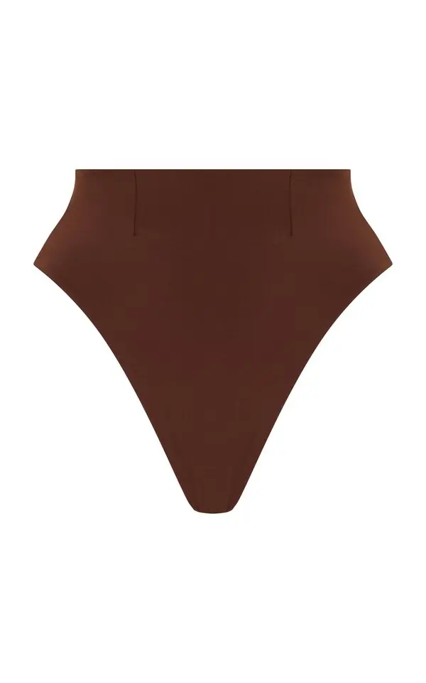 HAIGHT. Classic High-waist Bikini Bottom - Brown