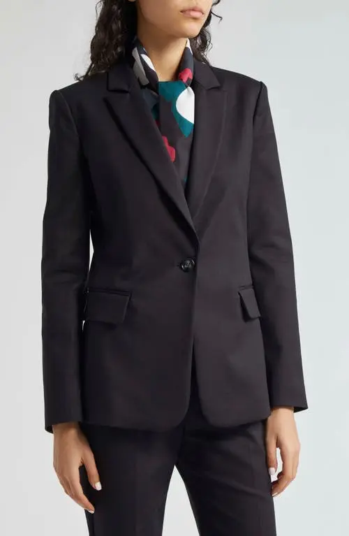 Emporio Armani Cotton Couture One-button Blazer - Solid Black