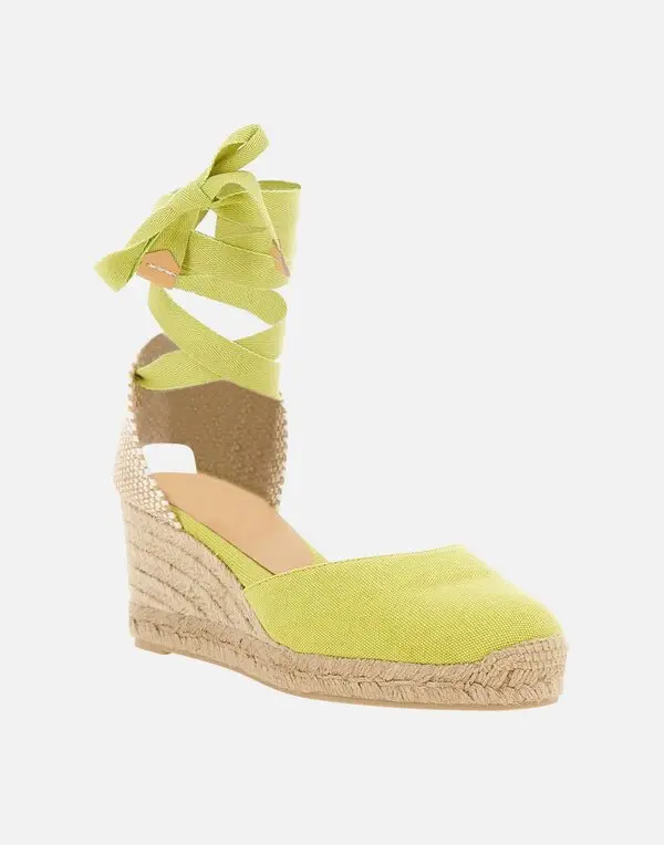CastaÑer Carina Lime Wedge Espadrilles