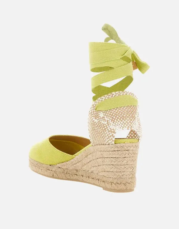 CastaÑer Carina Lime Wedge Espadrilles