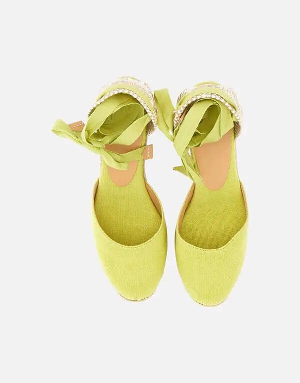 CastaÑer Carina Lime Wedge Espadrilles