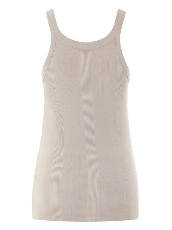 QUIRA Ribbed-knit Tank Top - Neutrals