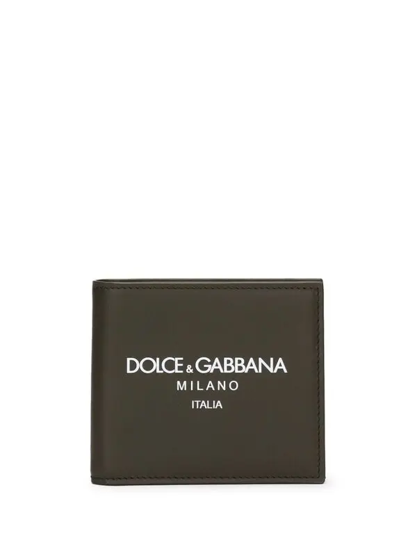 Dolce & Gabbana Logo-print Leather Wallet - Green