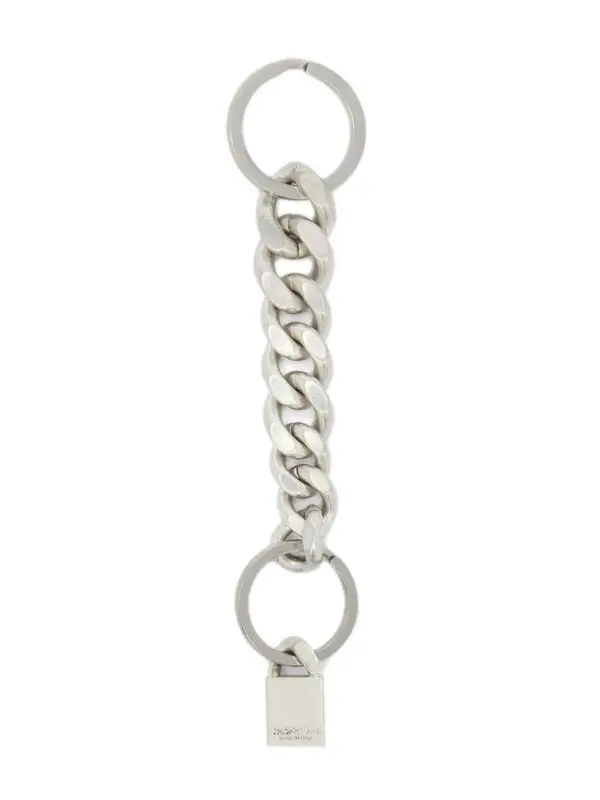 JIL SANDER Logo-charm Chain Keyring - Silver