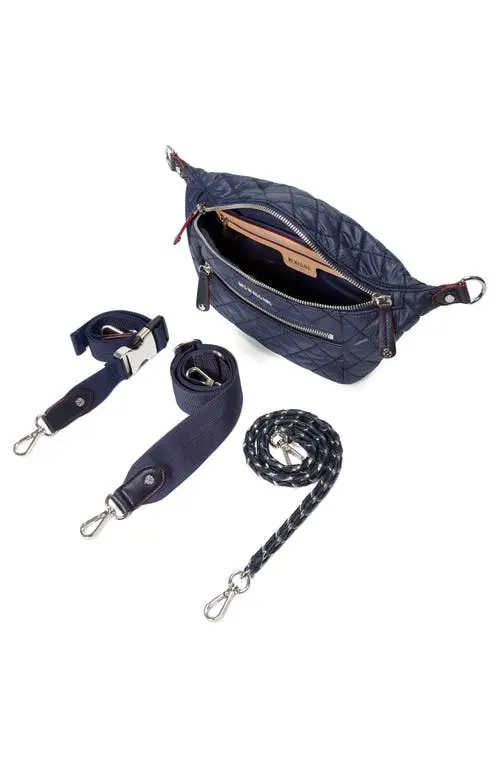 Mz Wallace Small Crosby Quilted Nylon Convertible Sling Bag - Dawn
