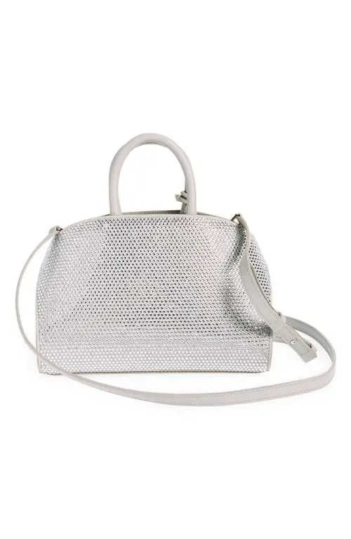 FERRAGAMO Strass Crystal Mini Top Handle Bag - Perla